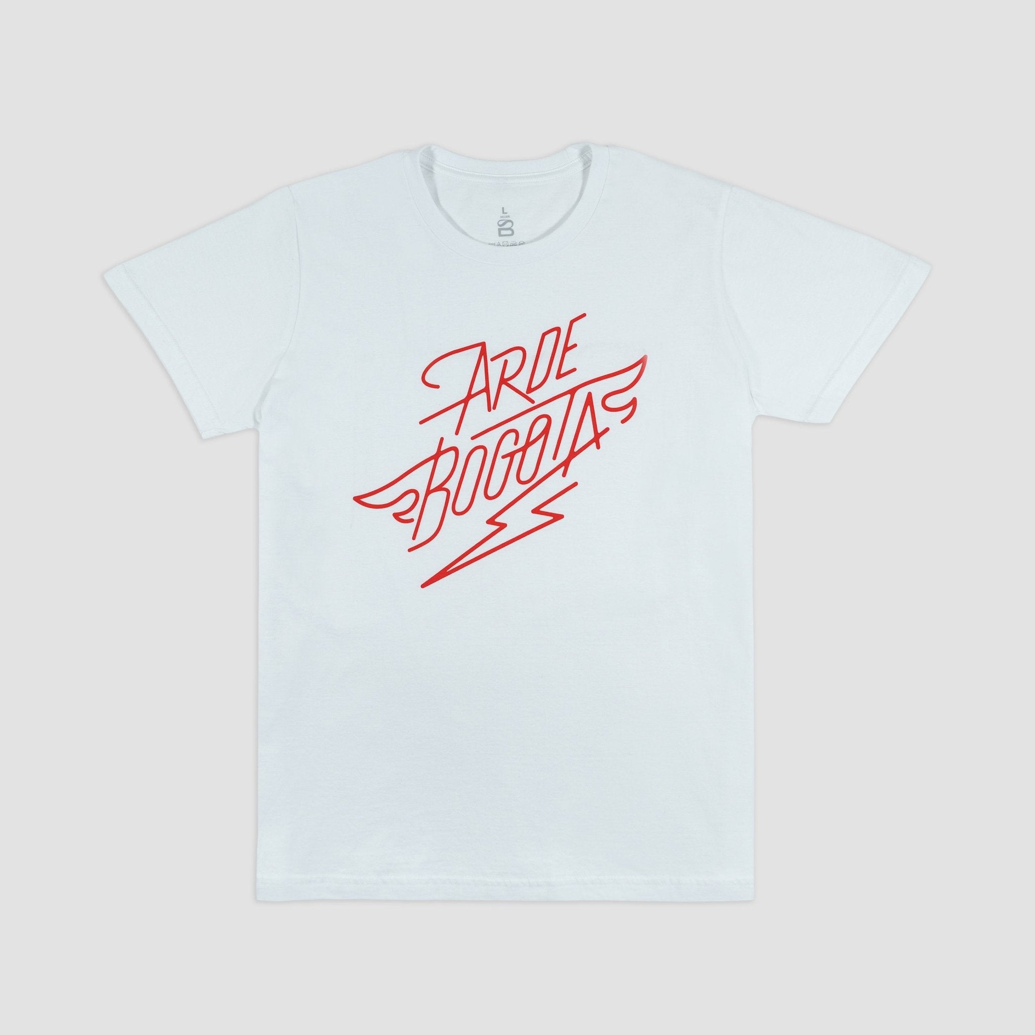 Arde Bogota - Camiseta Blanca Logo Rojo Mujer | Apparell™